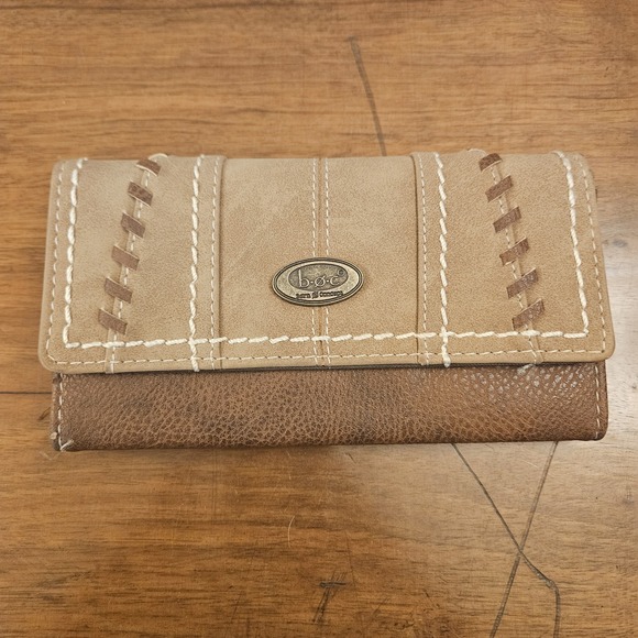b.o.c. | Bags | Boc Born Concept Trifold Wallet With Double Snap Bone ...